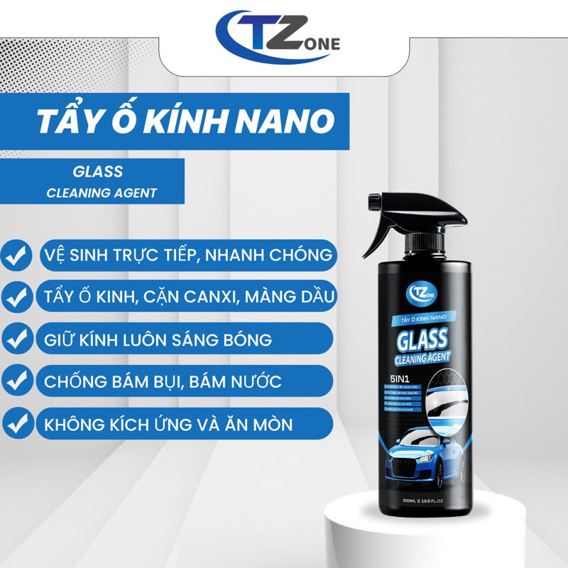 [TZone] Chai Xịt Tẩy Ố Kính Nano TZone- Tẩy Mốc Cặn Canxi Vết Ố Nước-Sáng Bóng Kính Xe Ô Tô ...