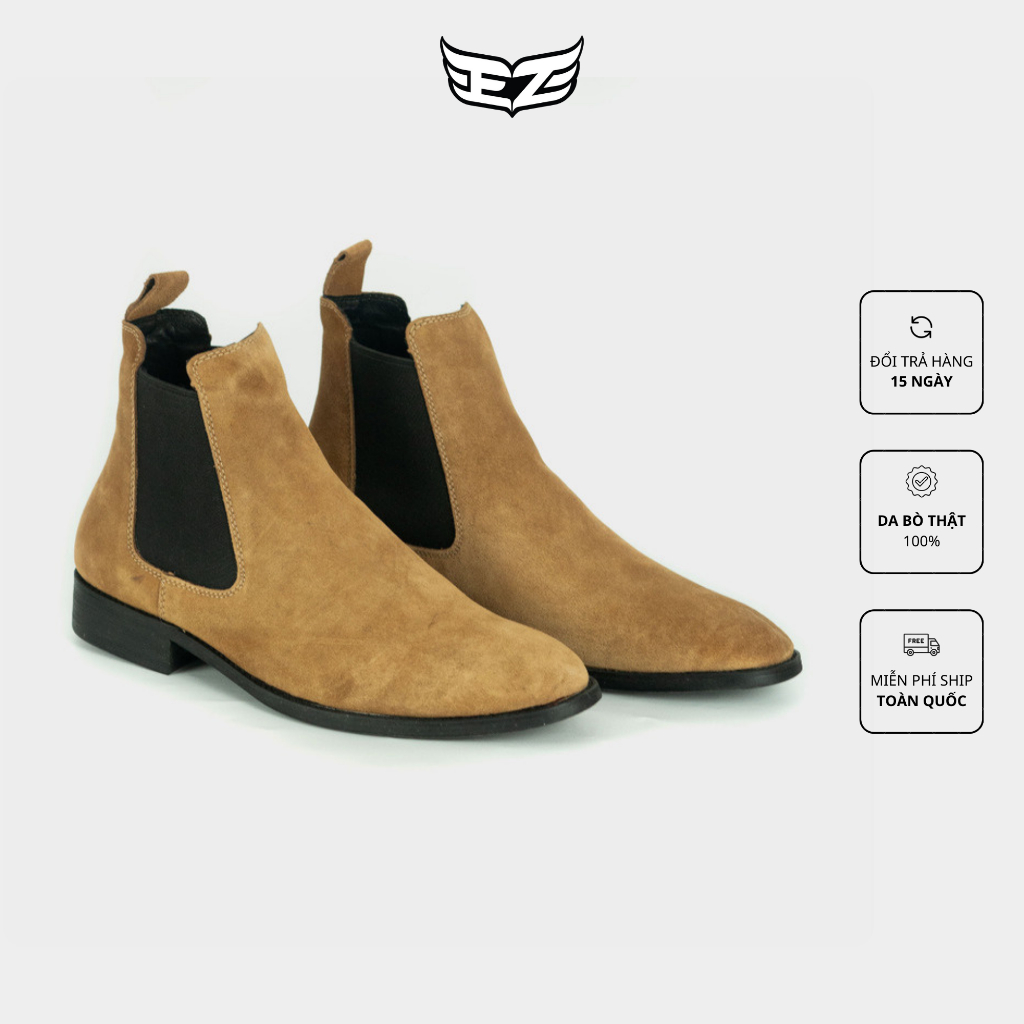 [Xả Kho Cắt Mẫu] - Chelsea Boots Da Lộn Mềm Mại Cao Cấp - Boots Da Lộn ...