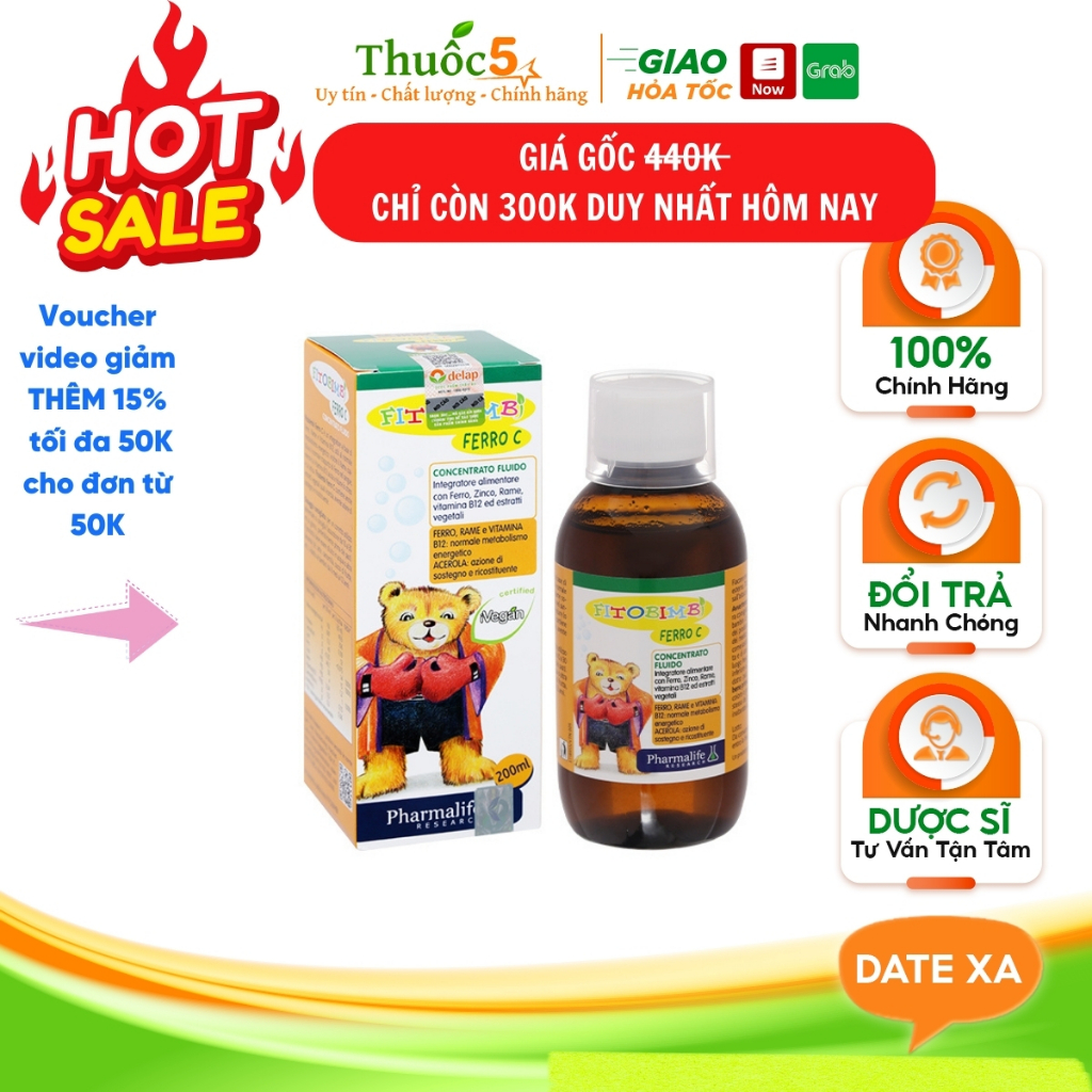 FitoBimbi Ferro C kẽm, sắt cho bé FitoBimbi FerroC Tăng Đề Kháng Cho Bé ...