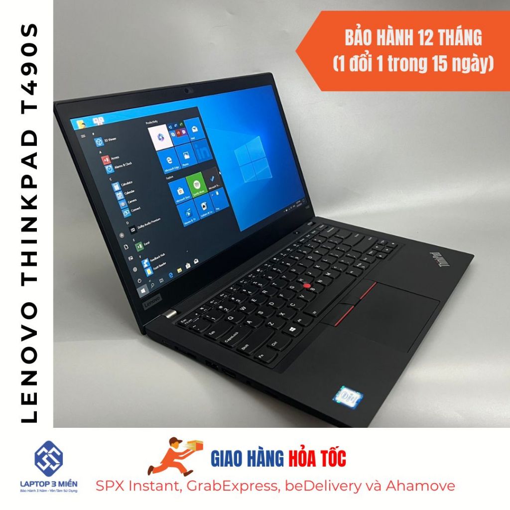 Lenovo ThinkPad T490s, Core i5-8365U, RAM 16GB, SSD 256GB, 14" FHD, BẢO ...