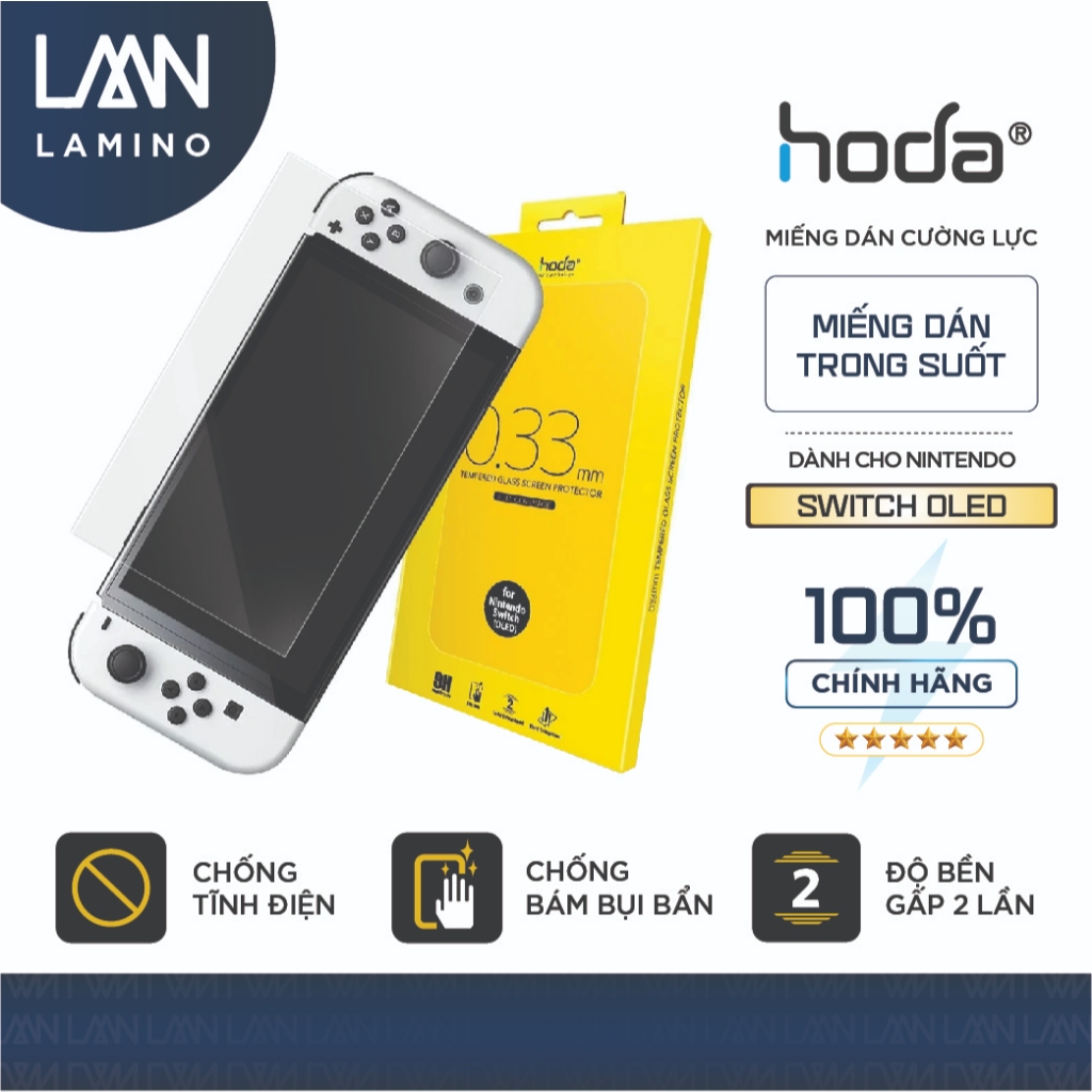 [MUA 1 TẶNG 1] Kính cường lực nhám chống bám vân tay HODA cho máy Nintendo Switch/Nintendo ...