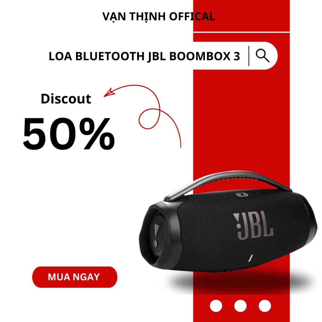 Loa Bluetooth JBL BOOMBOX 3 CÔNG SUẤT 60W - Có LED - Bass Mạnh Âm Thanh ...
