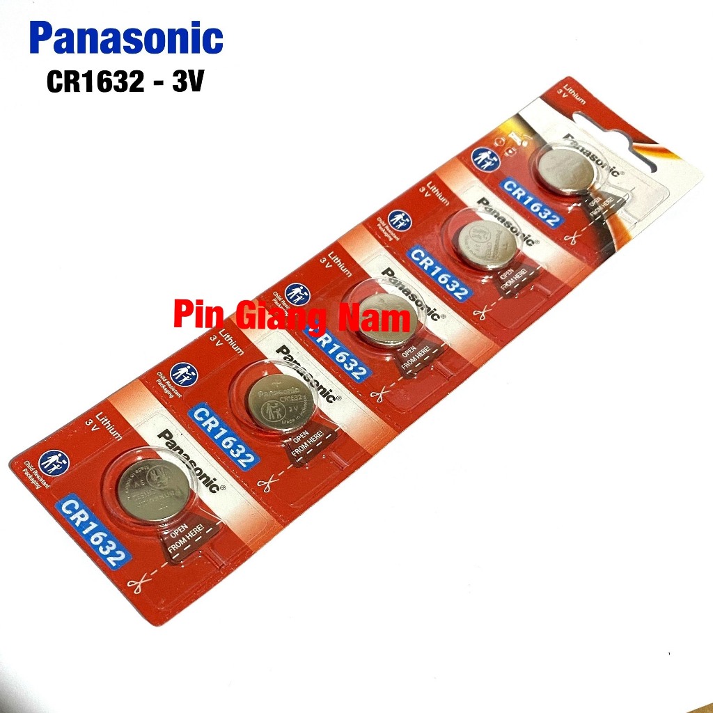 Pin CR1632 Panasonic 3V Lithium vỉ 5 viên Hàng Chính Hãng - Xuất xứ ...
