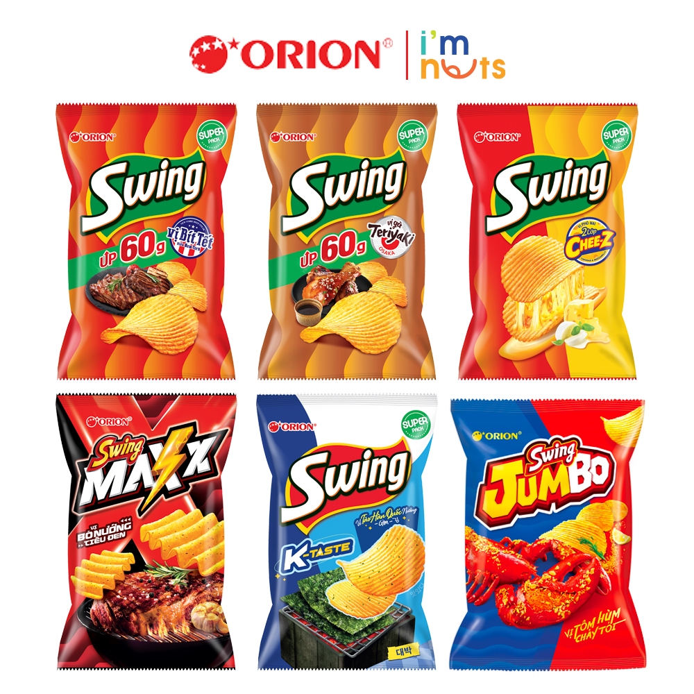 Bánh Snack khoai tây Swing Orion đủ vị gói nhỏ và gói lớn | Shopee Việt Nam