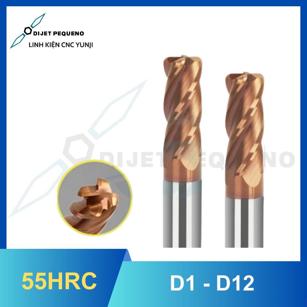 Dao Phay Mũi Tròn 4 Me Cắt Độ cứng 55HRC | Shopee Việt Nam