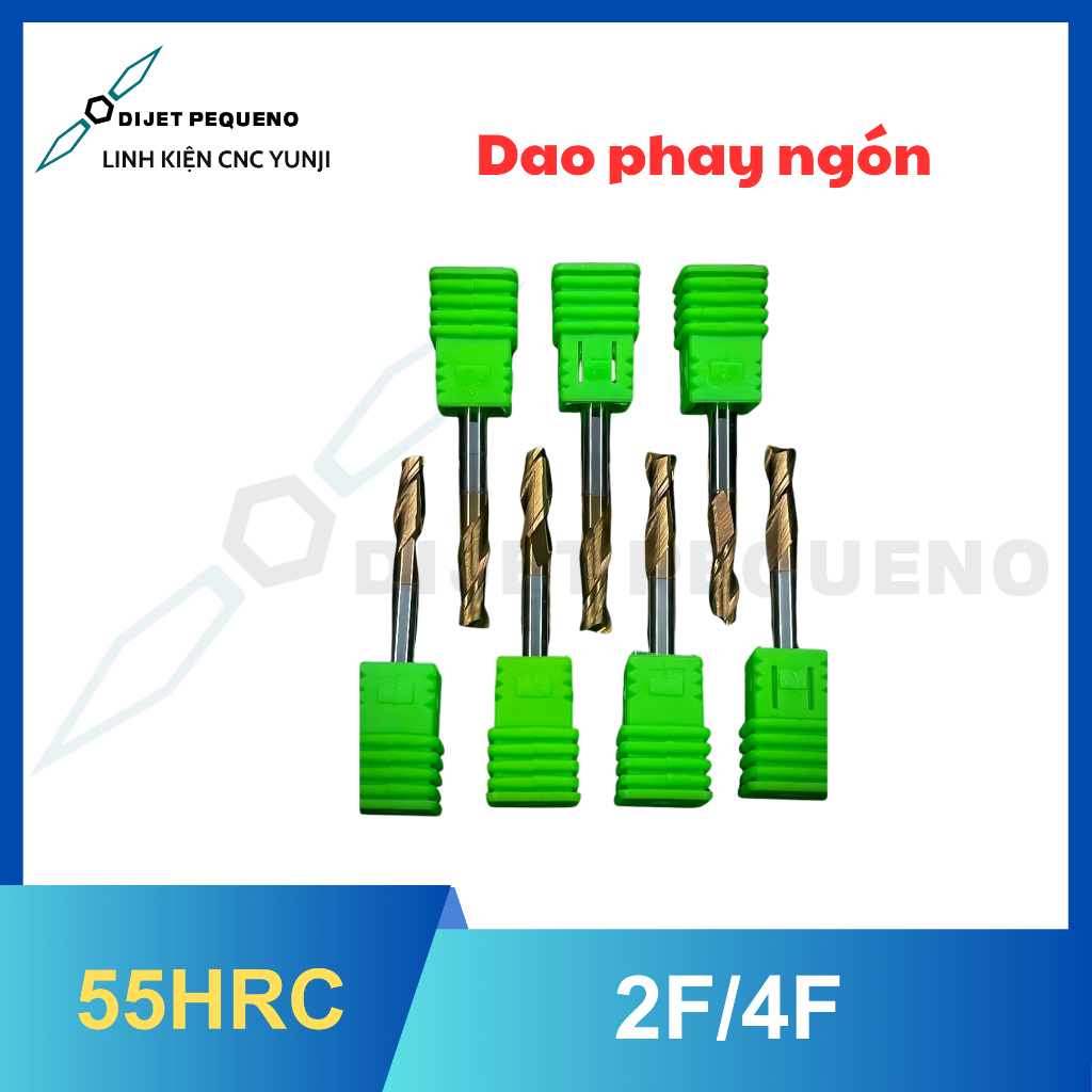 [D1-D4] Dao phay ngón 2F ,4F 55HRC, lớp phủ nano màu dồng | Shopee Việt Nam