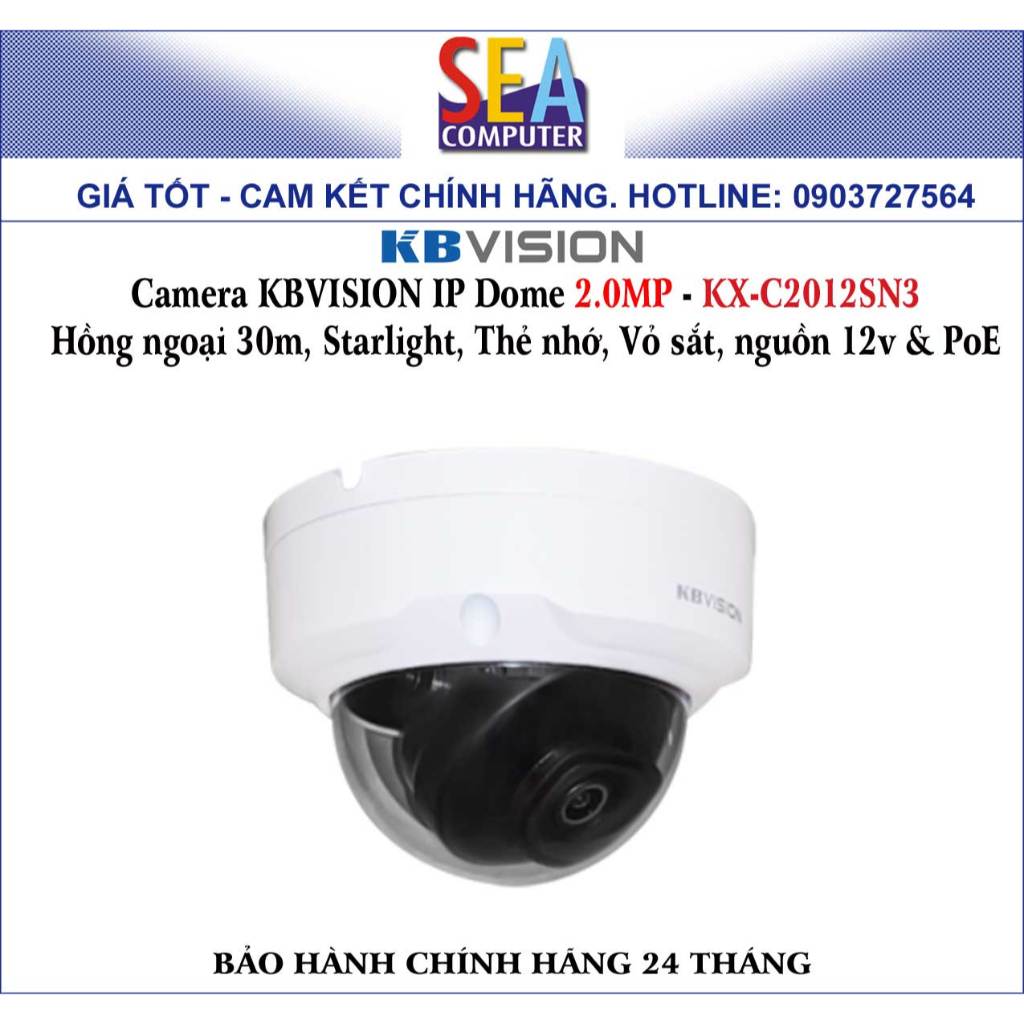 Camera KBVISION IP Dome 2.0MP - KX-C2012SN3 | Shopee Việt Nam