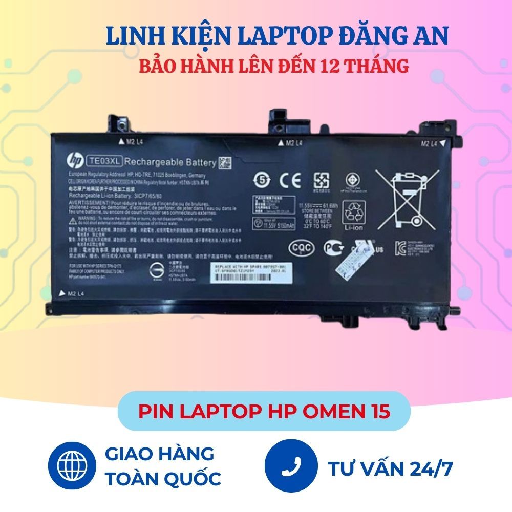 Pin Laptop HP OMEN 15-ax000 15-bc000 TE03XL TE04XL New ZIN 100% Bảo ...