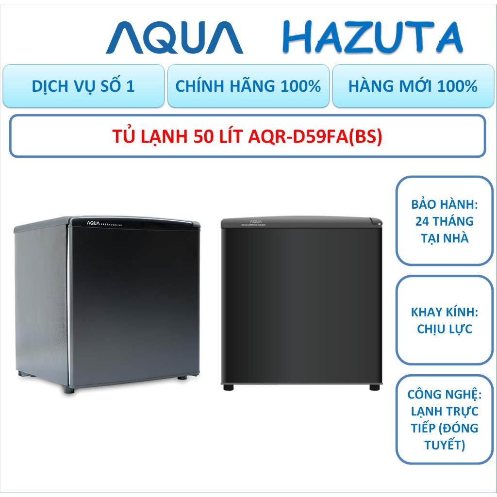 Tủ lạnh Mini AQUA AQR-D59FA(BS) 50 lít và AQR-D100FA(BS) 90 lít, chính ...