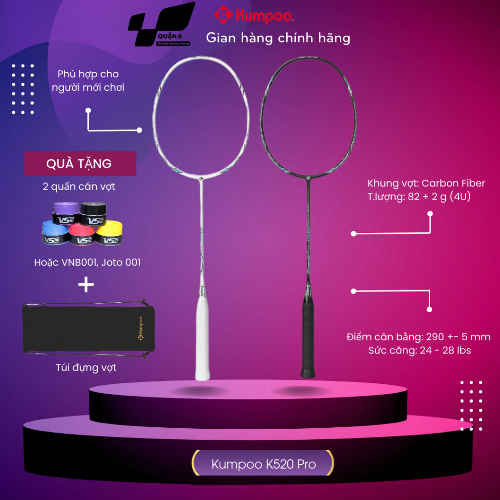 Vợt Cầu Lông Kumpoo Power Control K520 Pro | Shopee Việt Nam