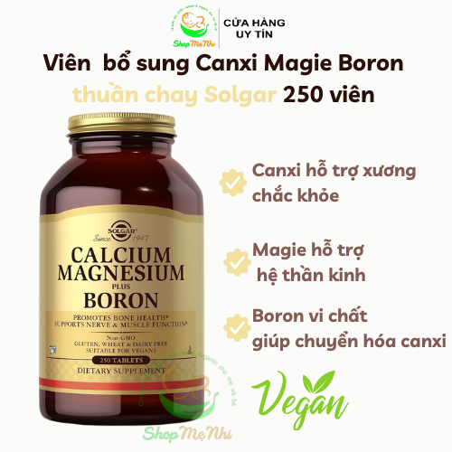 Viên uống Canxi Magie Kẽm Solgar Calcium Magnesium Plus Zinc tăng cường ...