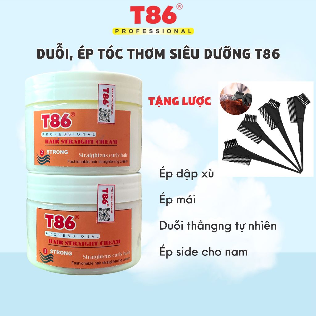 [DUỖI THƠM] Thuốc Duỗi Thẳng Tóc T86,Thuốc Ép Tóc Siêu Dưỡng Collagen phục hồi tóc tại nhà không ...