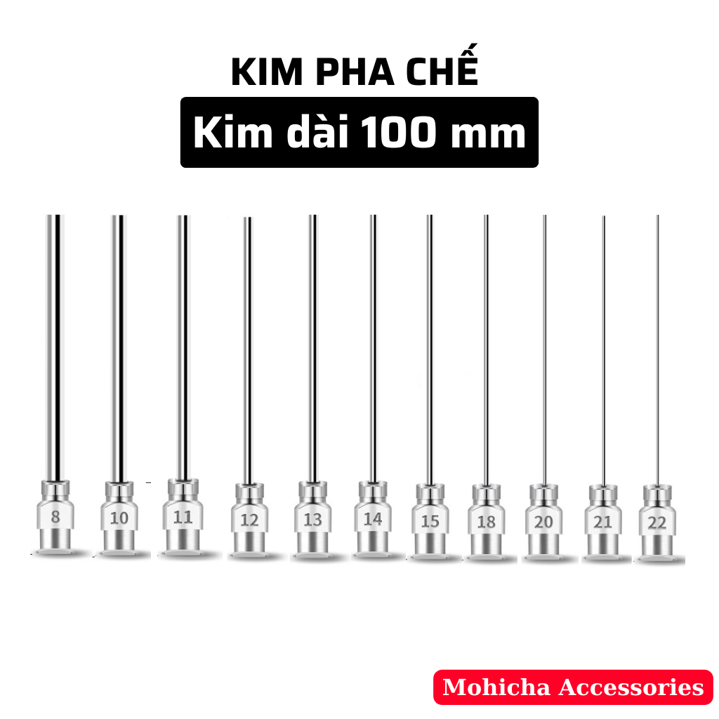 Combo 5 chiếc Kim pha chế loại kim dài 100mm chất liệu thép không rỉ ...