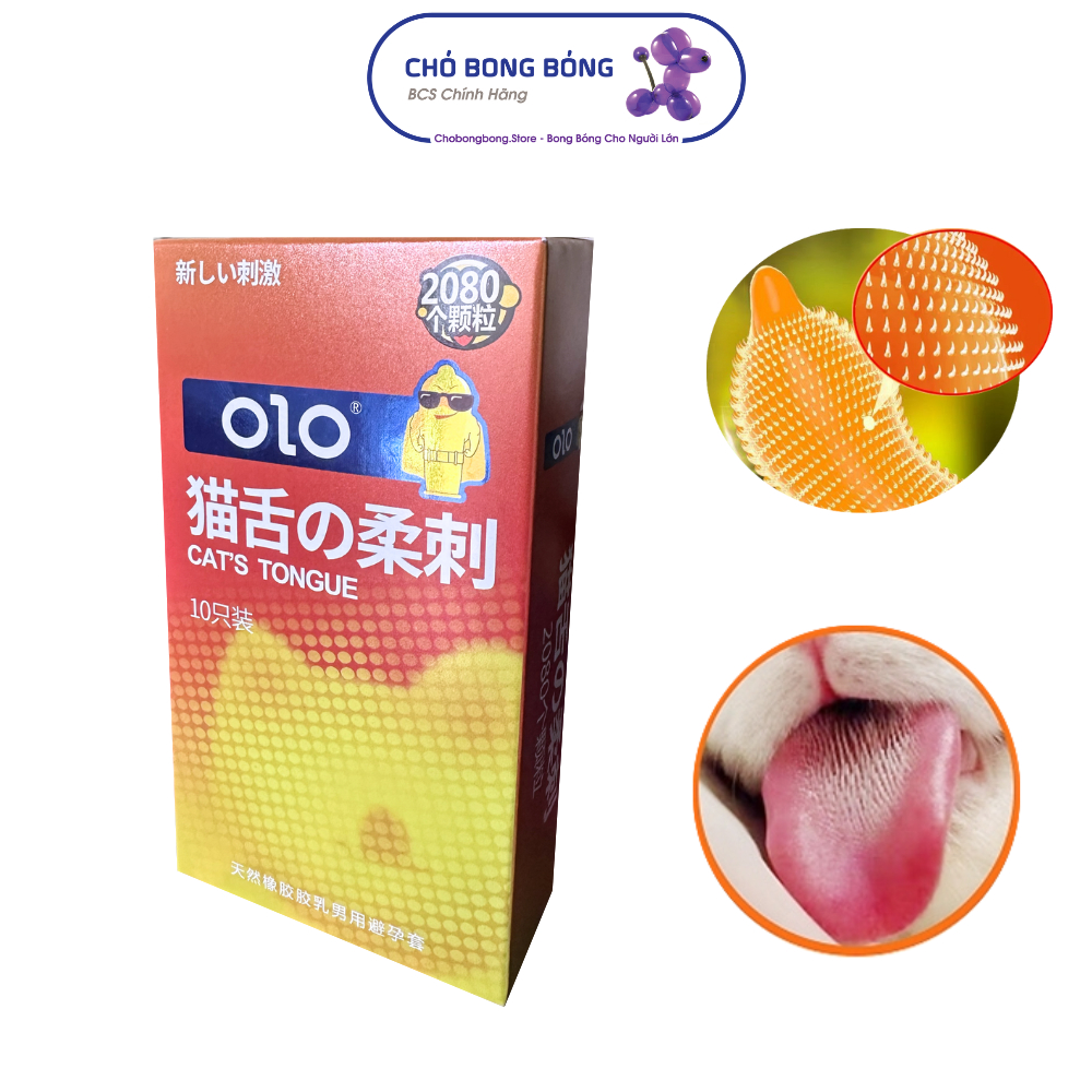 Bao cao su BCS OLO Cat Tongue gai lưỡi mèo Hộp 10 bao | Shopee Việt Nam