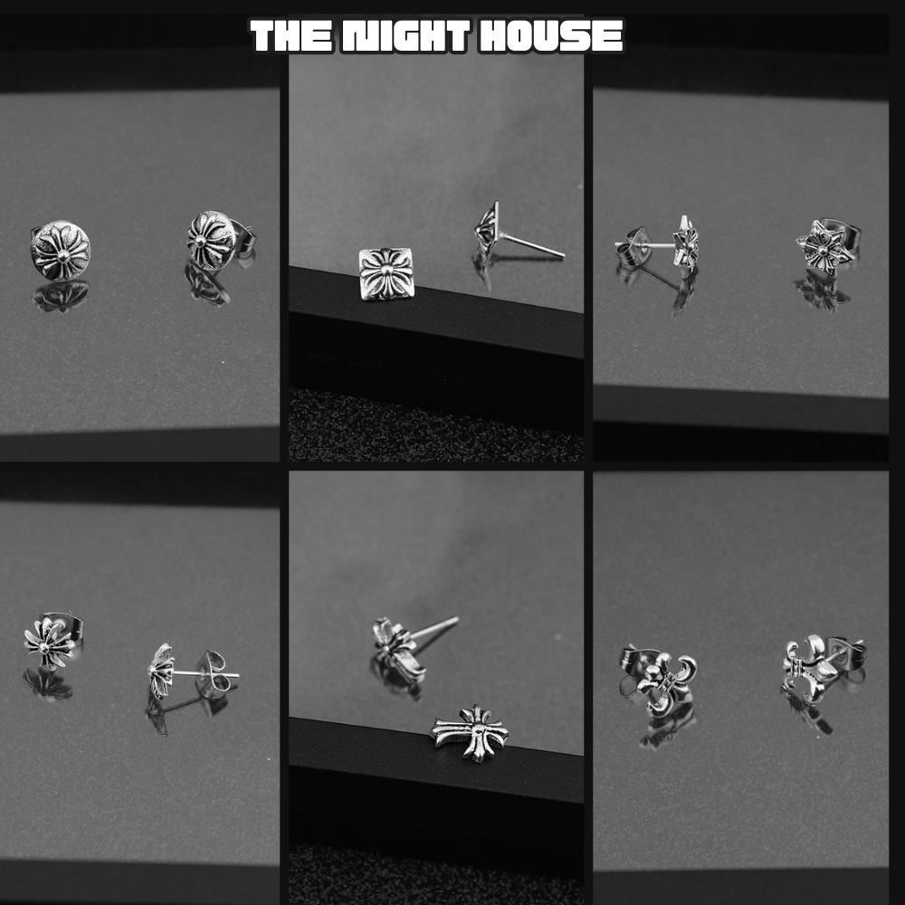 Khuyên Tai Chrome Heart Chất LIệu Titan Kiểu Dáng Cực Chất Phong Cách ...