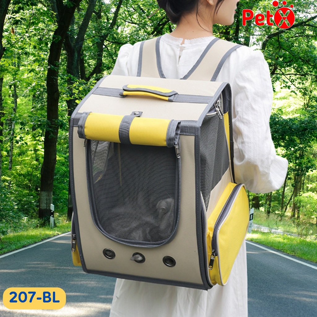 Balo mèo cho chó thú cưng cỡ to size lớn thoáng khí xách tay đeo vai để ô tô xe con PetX ...