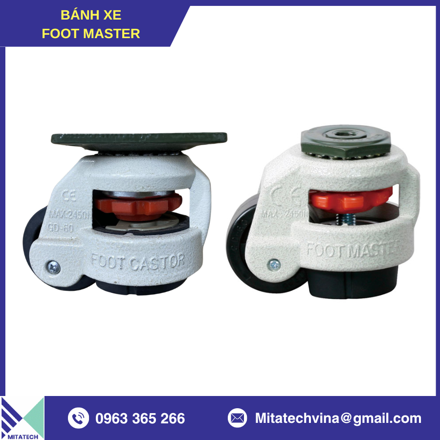 Combo 4 bánh xe đẩy Foot Master GD 60F/S. | Shopee Việt Nam