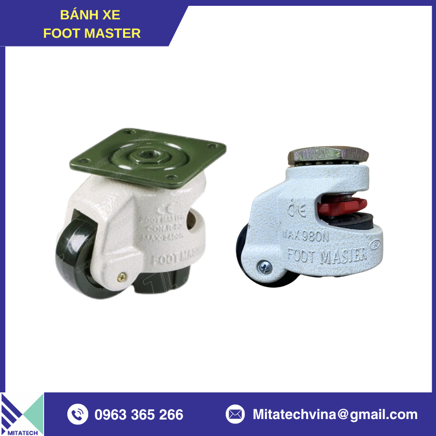 Bộ 4 bánh xe đẩy FootMaster GD-40F, GD 40-S chất lượng cao - Mitatech | Shopee Việt Nam
