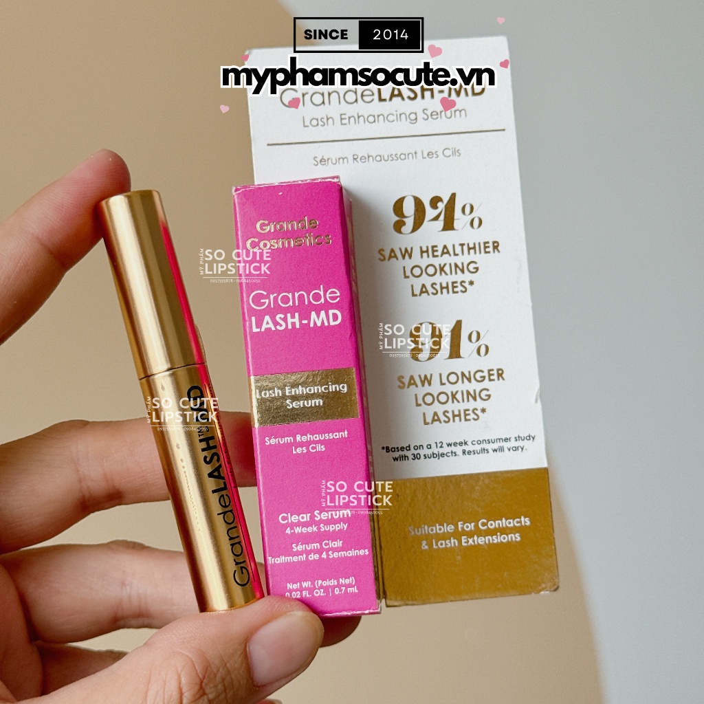 Huyết thanh dưỡng mi GrandeLash MD Lash Enhancing Serum Grande Cosmetics 0.7ml | Shopee Việt Nam
