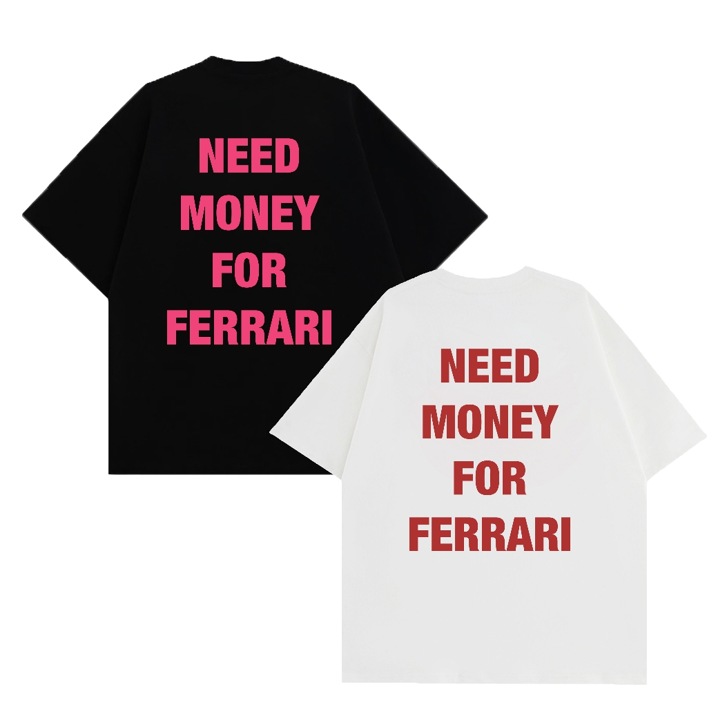 REUNION Áo Thun NMFF Đen / Trắng - REUNION NEED MONEY FOR FERRARI ...