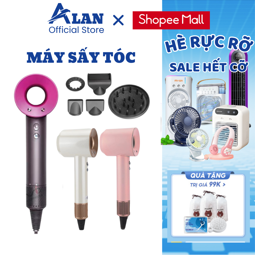 Máy sấy tóc mini METIS ion âm 2 chiều nóng lạnh công suất lớn 2200W ...