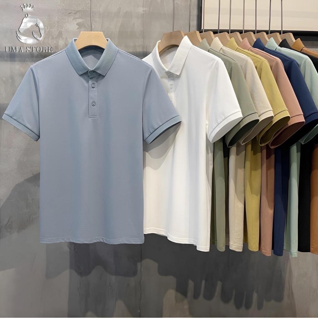 Áo Polo Nam UMA LIMITED Trơn Basic Chất Liệu Poly Dệt Kim Mắt Chim Mềm ...