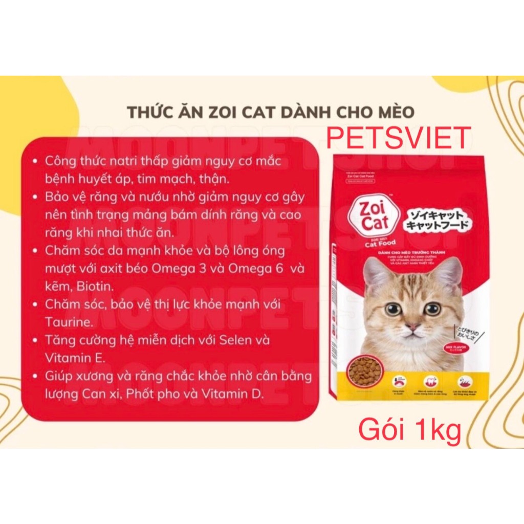 Bao 20kg( 20 gói x 1kg- Thức Ăn Hạt Cho Mèo ZOI CAT bao 2kg - Thức Ăn ...