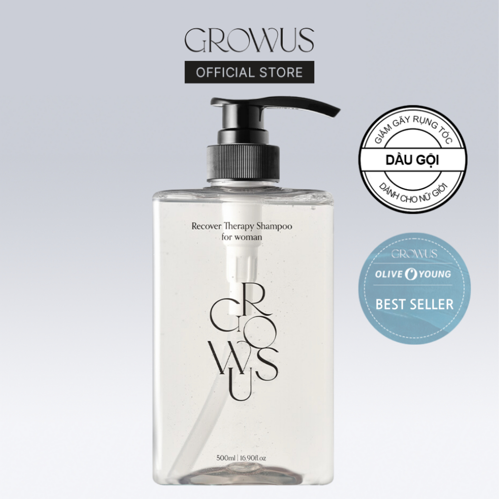 Dầu gội giảm gãy rụng tóc cho nữ [Growus Recover Therapy Shampoo for woman 500ml] | Shopee Việt Nam