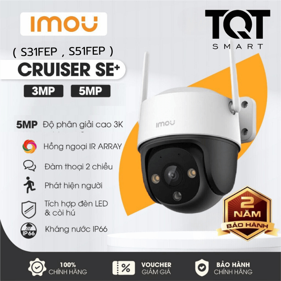 CAMERA IMOU CRUISER SE+ S51FEP 3K (5MP)/ S31FEP 2K (3MP) - Đàm Thoại 2 ...