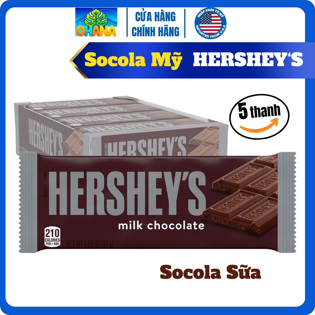 Kẹo Socola Mỹ Hershey's - Hershey's Milk Chocolate- Socola Thanh ...