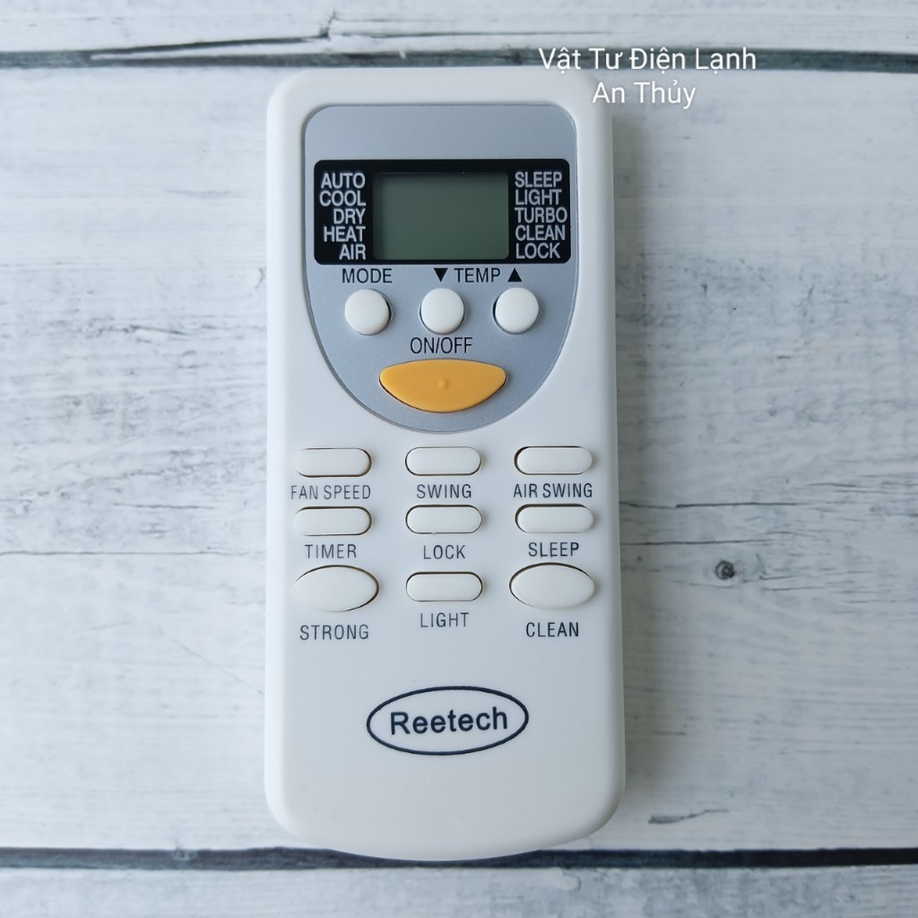 Remote máy lạnh REETECH nút nguồn vàng | Shopee Việt Nam
