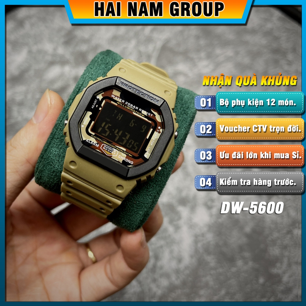 Đồng hồ nam DW 5600 Model HNGDW5612 Size 42mm Full phụ kiện | Shopee ...