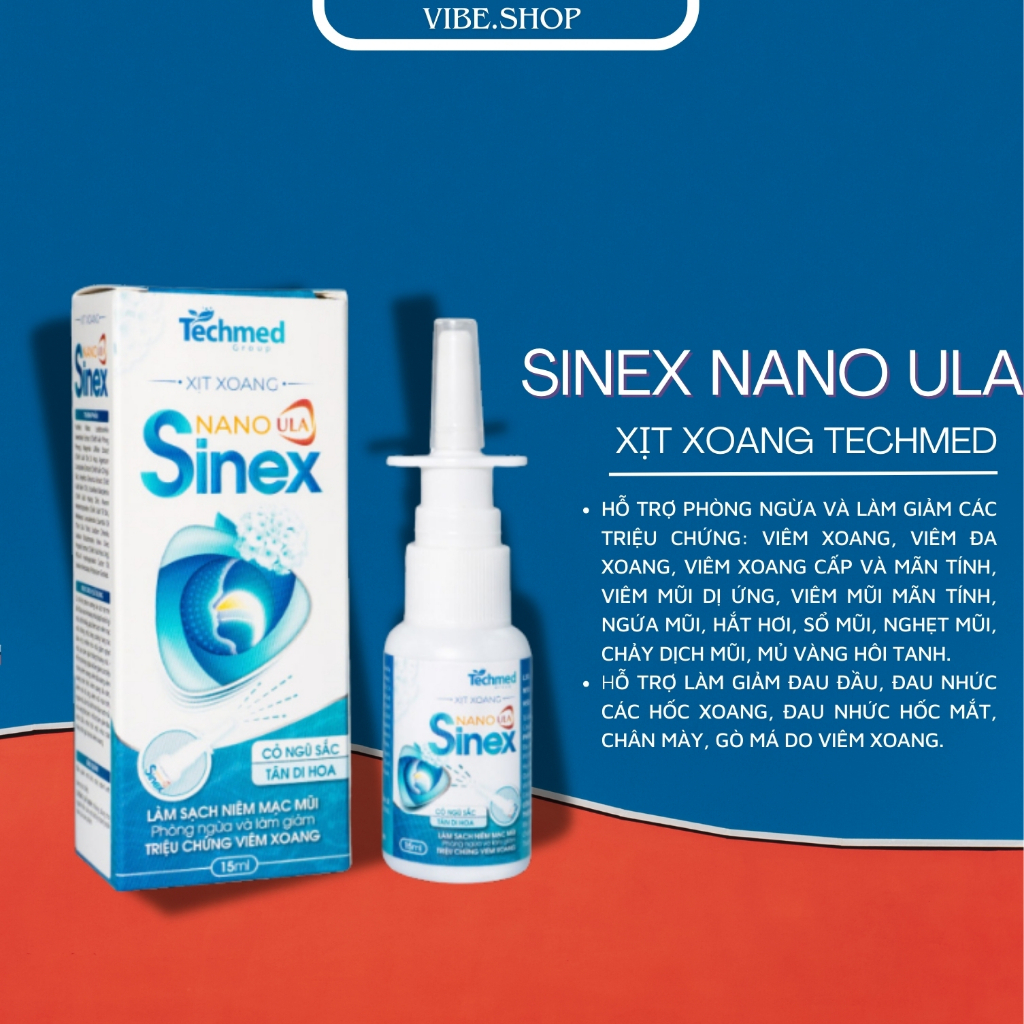 Xịt xoang mũi, Xịt xoang Nano Ula Sinex hết viêm xoang mũi thông thoáng ...
