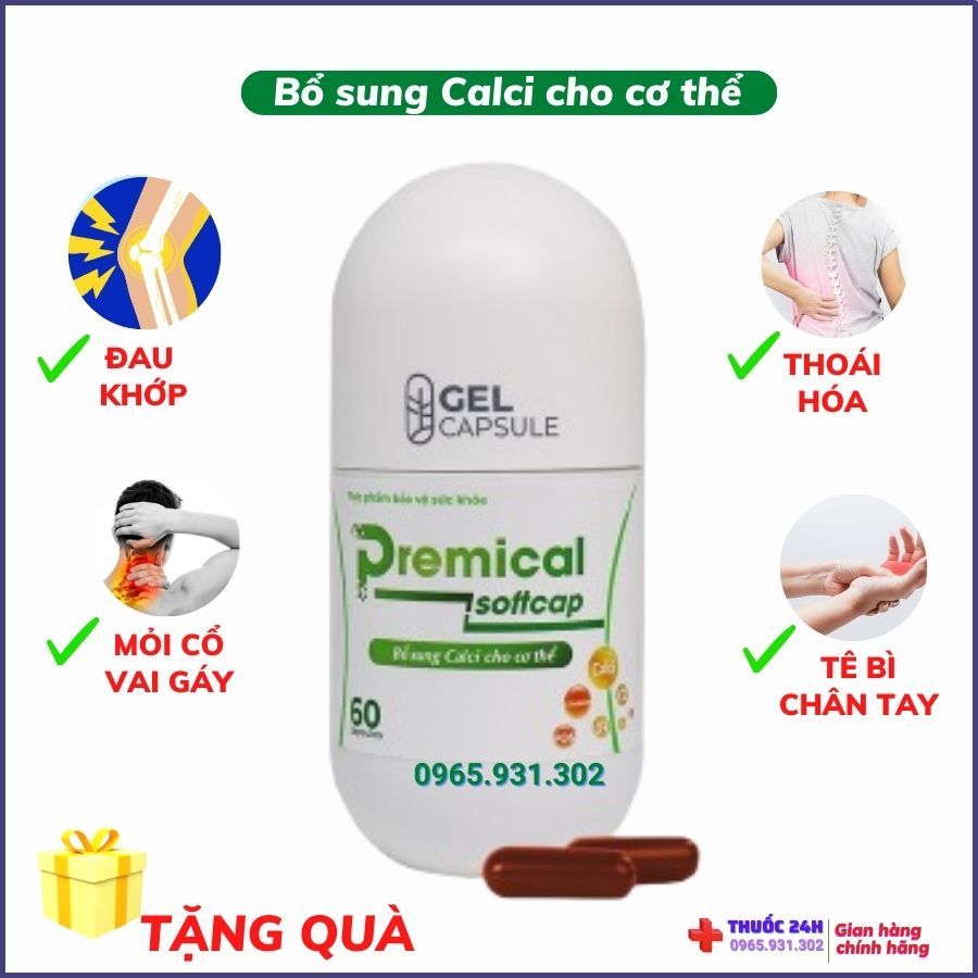 CALCI PREMICAL Softcap VIÊN UỐNG BỔ SUNG CALCI- LỌ 60 VIÊN - calci nano ...
