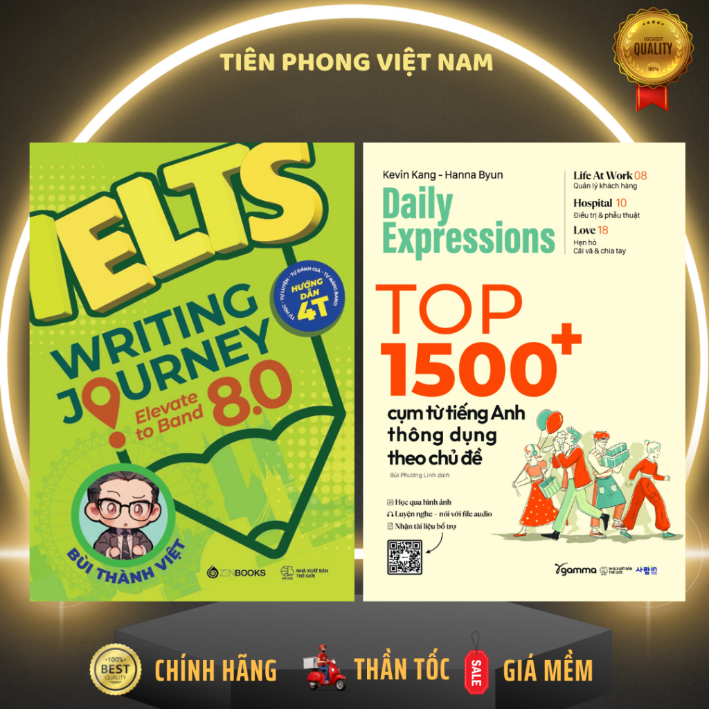 Sách - combo 2c IELTS Writing Journey Elevate To Band 8.0 + Top 1500 ...