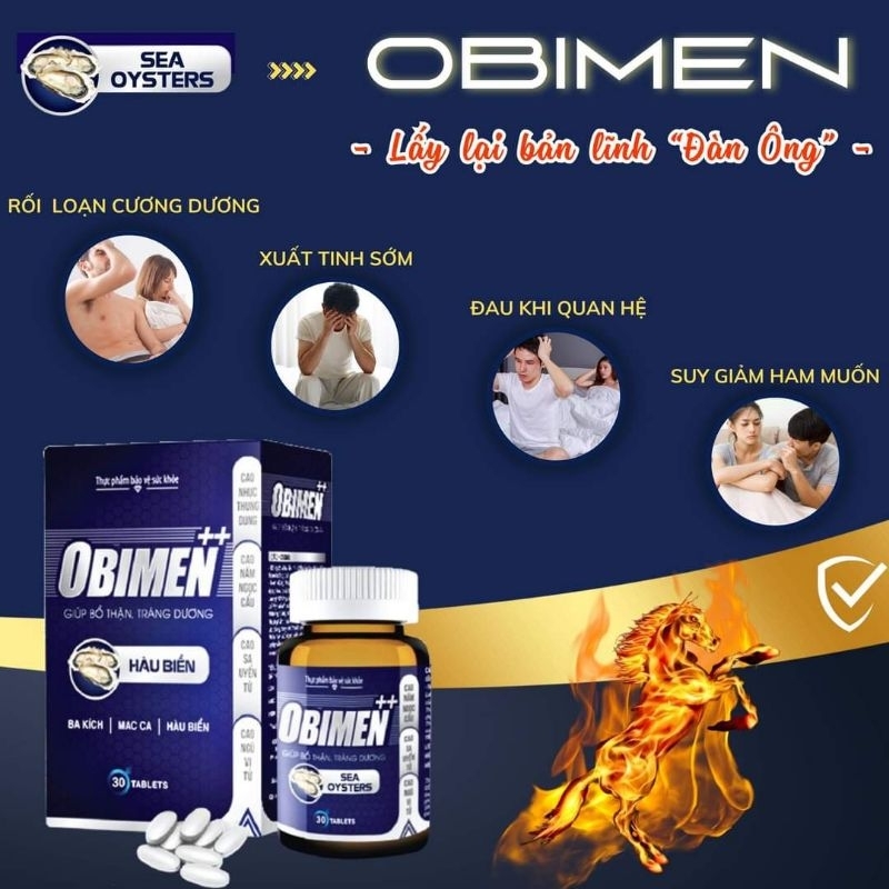 Obimen+++ viên uống bổ thận ,tráng dương tăng cương sinh lực hộp 30 ...