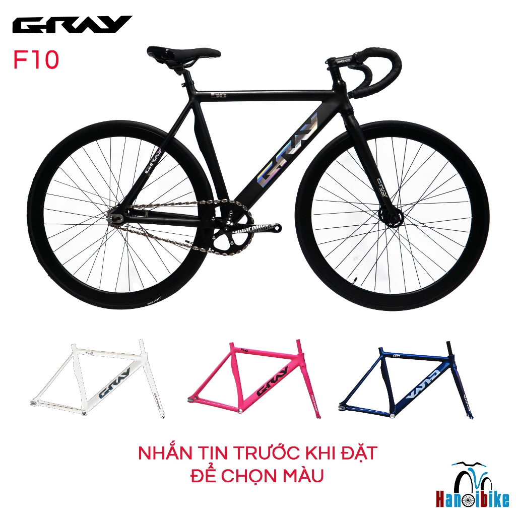 Xe đạp Fixed Gear GRAY F10 full cấu hình trung bình vành 4cm (nhắn tin ...