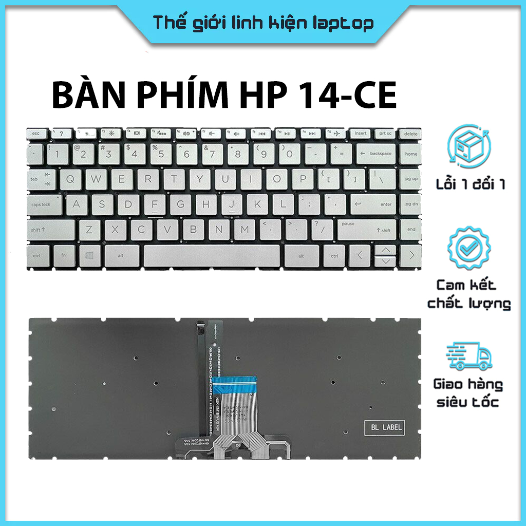 Bàn Phím Laptop HP 14-ce 14-cf 14s-cf 14-cr 14s-cr 14-ck 14-cm 14-da 14 ...