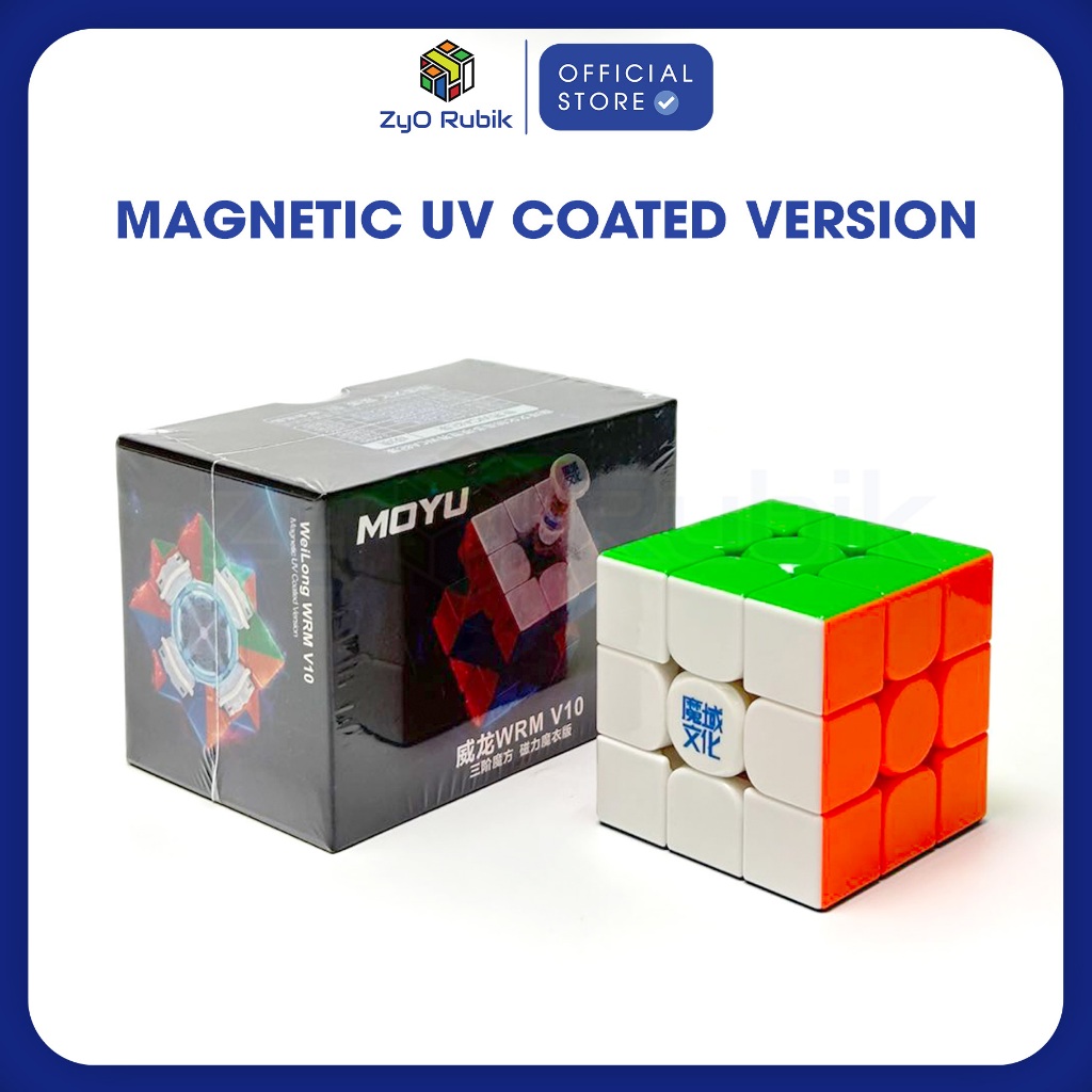 Rubik 3x3 Moyu Weilong Wrm V10 3X3 20 Core Magnetic /Maglev Ballcore UV ...