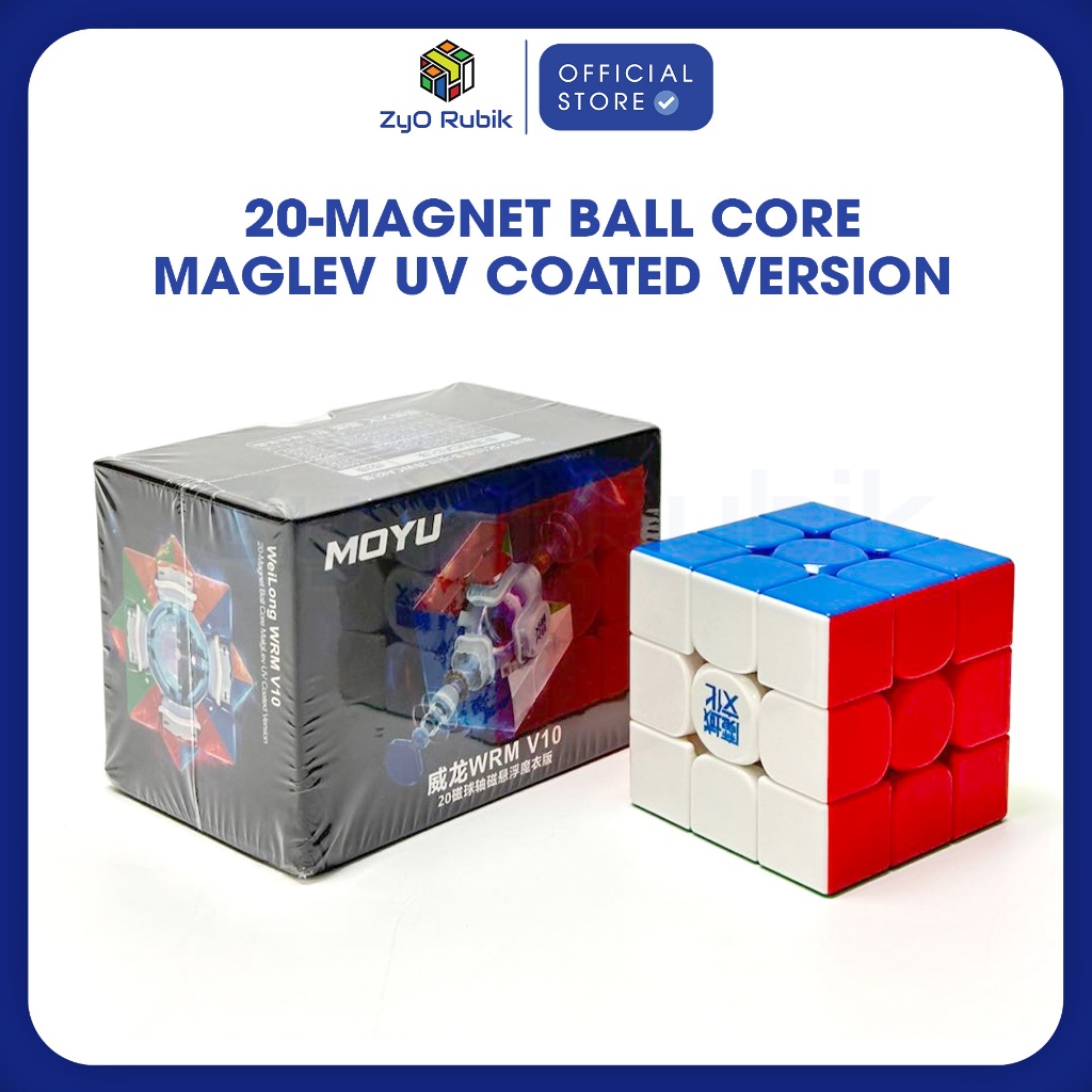 Rubik 3x3 Moyu Weilong Wrm V10 3X3 20 Core Magnetic /Maglev Ballcore UV ...