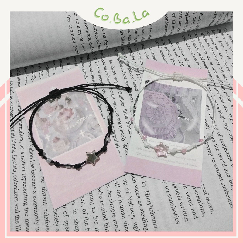 |COBALA| Vòng tay đôi, vòng dây ngôi sao phối hạt cườm đơn giản, dành ...
