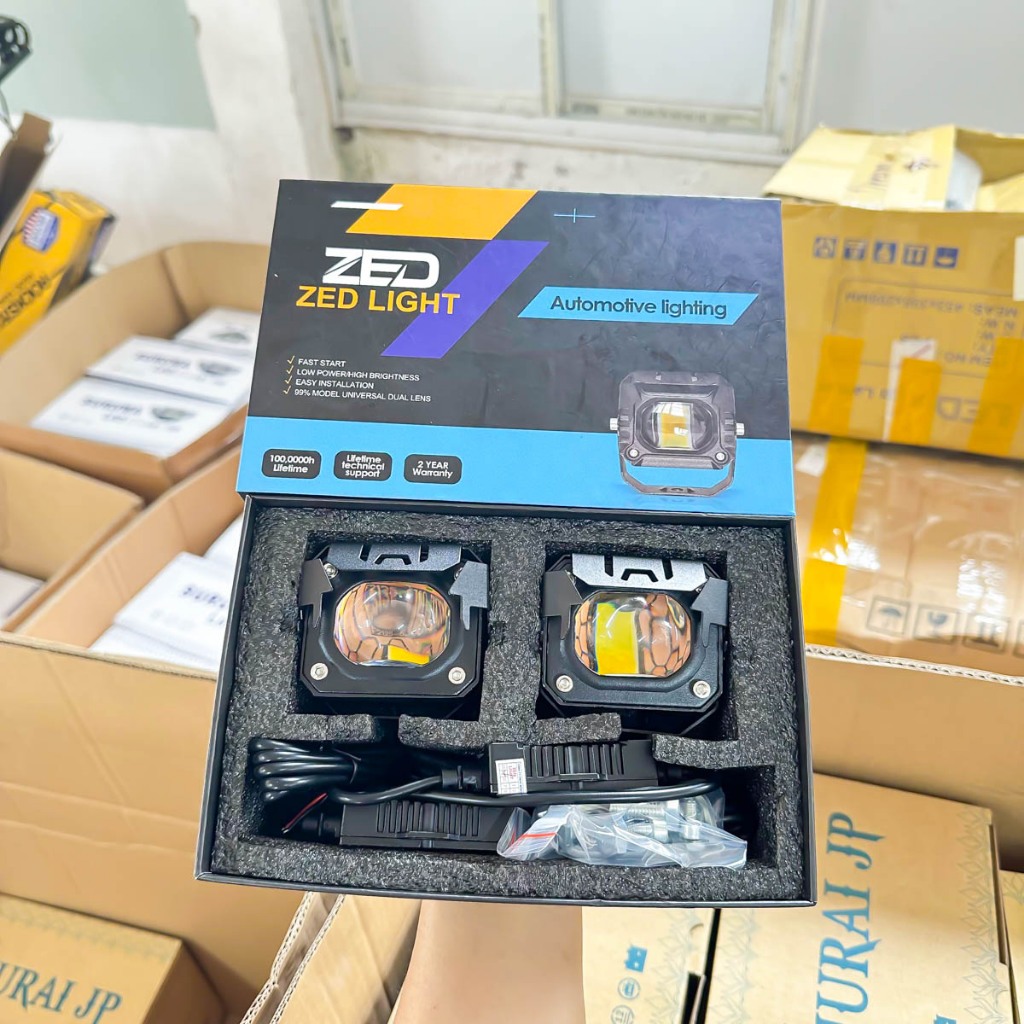 Đèn Trợ Sáng Bi Cầu F32X ZED LIGHT - 50W 12 24V DC Cos Vàng Pha Trắng, Chống Nước IP68 | Shopee ...