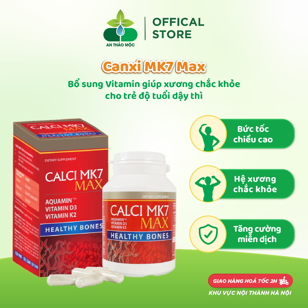 Canxi MK7 Max Giúp Xương Chắc Khỏe, Hỗ Trợ Phát Triển Chiều Cao Cho trẻ ...