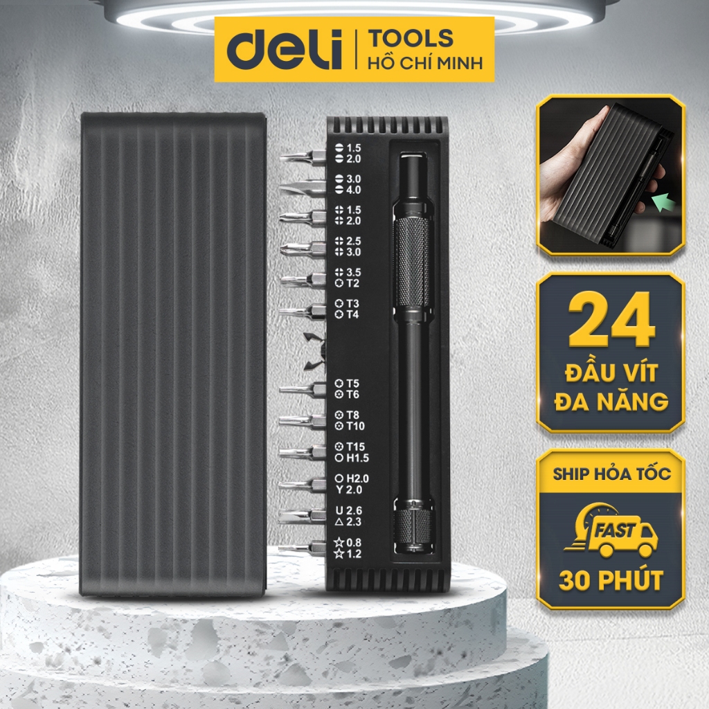 Bộ Tua Vít Đa Năng Mini 24 Đầu Vít Chính Hãng DELI - Sửa Chữa Điện ...