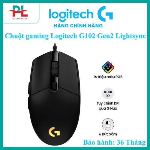 Chuột gaming Logitech G102 Gen2 Lightsync - Hàng Chính Hãng | Shopee Việt Nam
