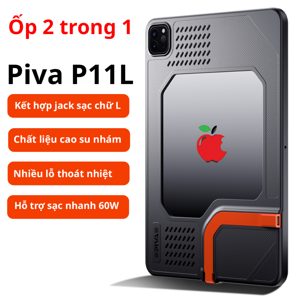 Ốp lưng Ai Pad P.ro 2 trong 1 Piva P11L - Ốp Ai Pad pro kèm sạc chữ L sạc nhanh 60W truyền hình ...