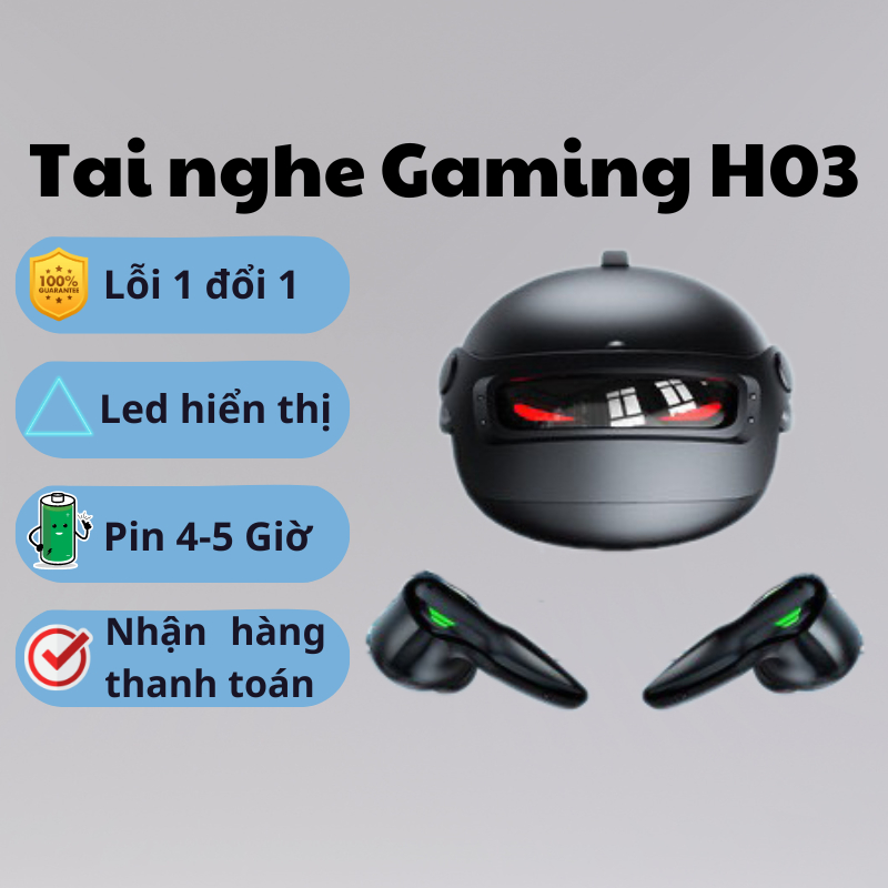 Tai Nghe Gaming H03 Bluetooth 5.3 TWS Có Mic [Bảo hành 1 đổi 1] Tai ...