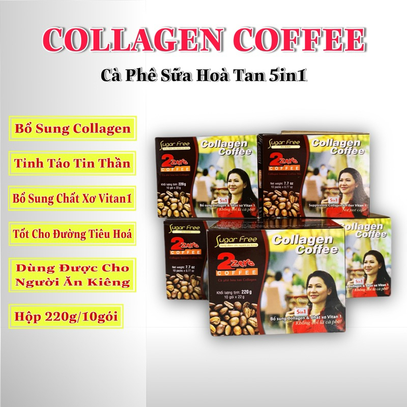 2Zero Cà Phê Sữa Collagen Coffee 5in1 Bổ sung collagen và chất xơ ...