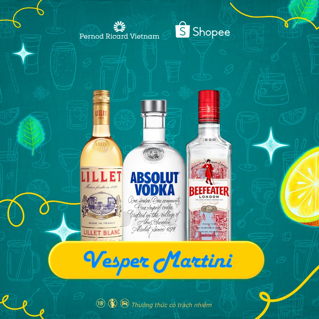 Combo Vodka Absolut 40%vol 700ml + Beefeater London Dry Gin Nồng Độ 40 ...