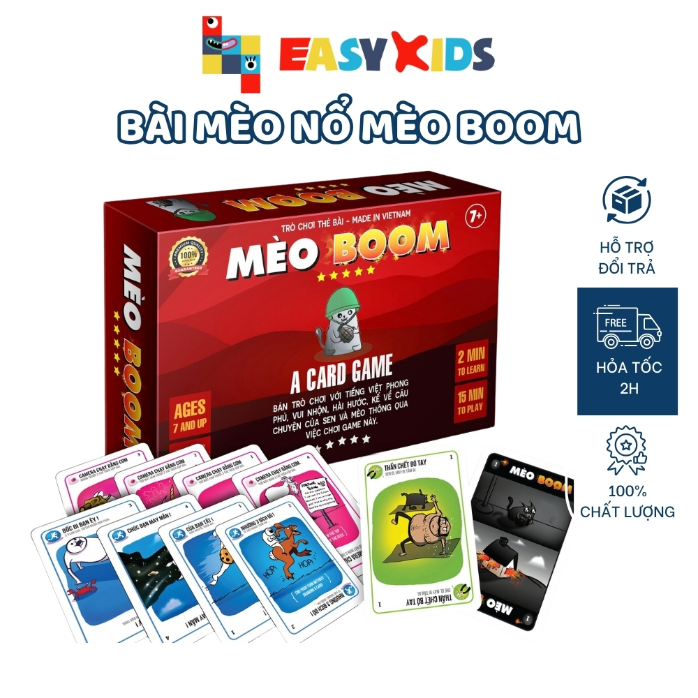Board game - Mèo Boom - Mèo Nổ - Exploding kittens - Trò chơi gia đình ...